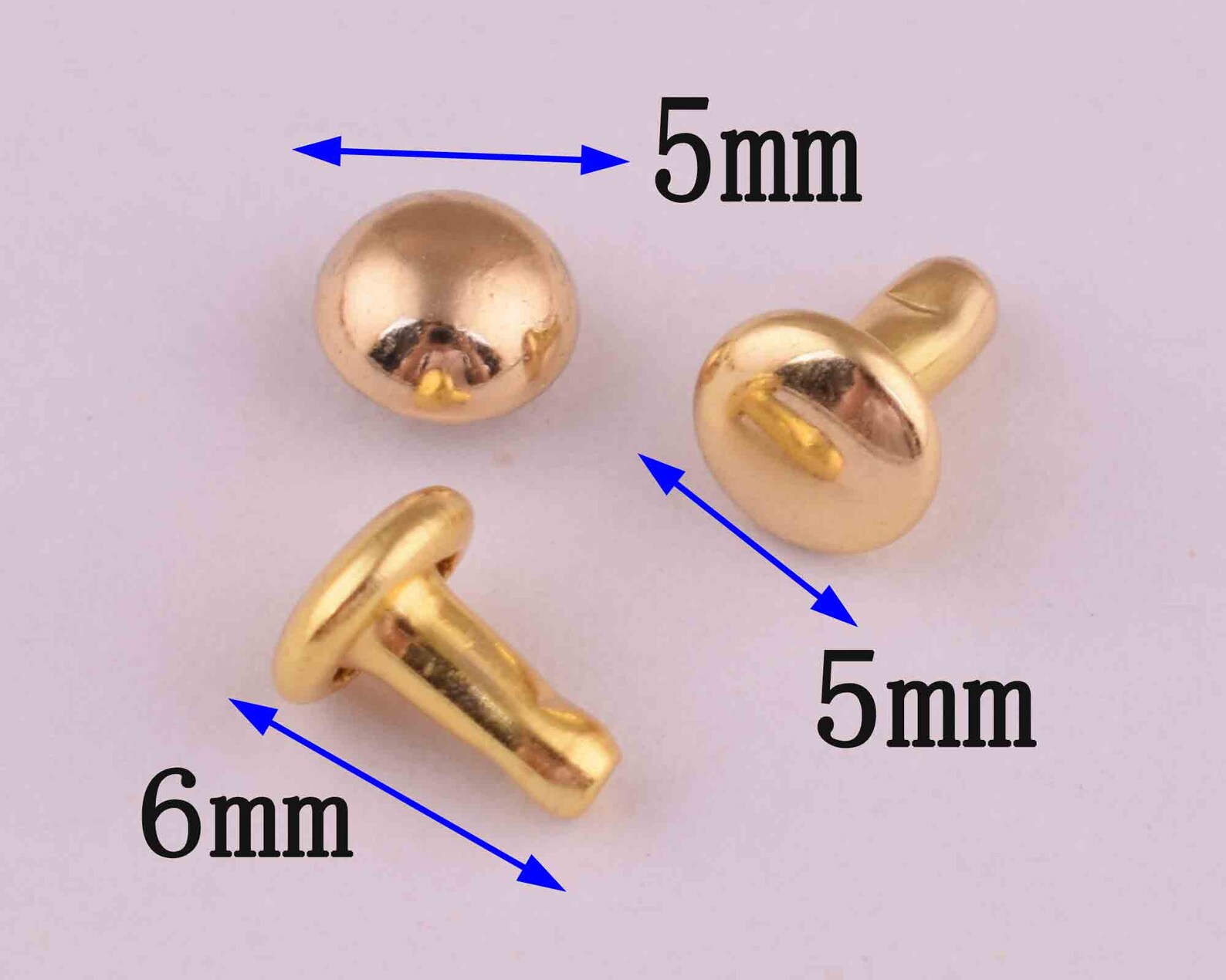 Gold Rivets Rapid Rivets Double Cap Rivets 556mm Mini Round - Etsy
