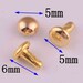 Gold Rivets Rapid Rivets Double Cap Rivets 5*5*6mm Mini Round Rivet ...