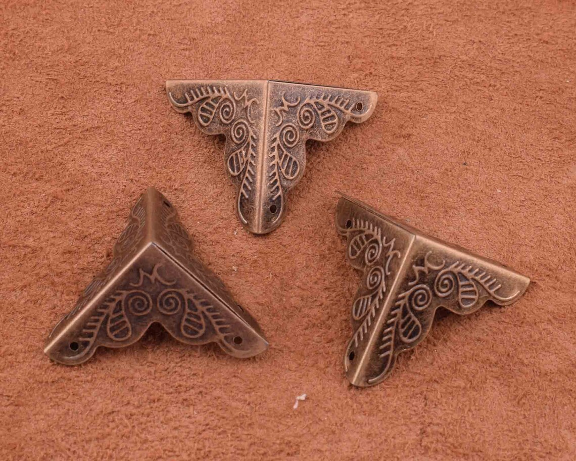 Bronze Metal Box Corner1 Inch Metal Book Cornerdecorative - Etsy