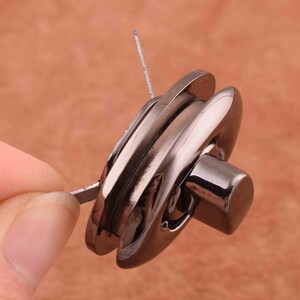 Gunmetal Wallet Purse Lock,31*35mm Hook Snaps Rivet Hardware Accessory ...