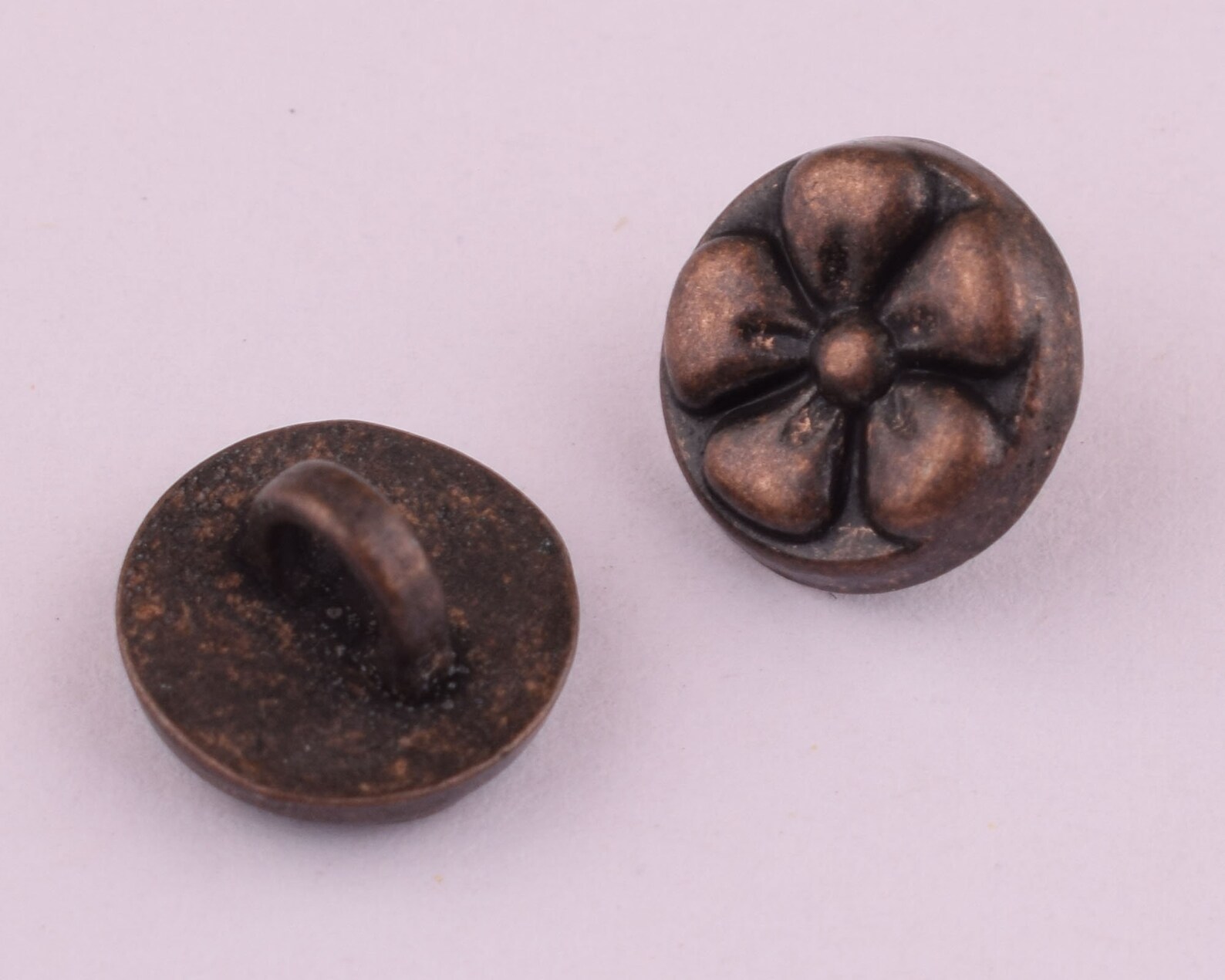 Metal clothes Buttonscopper Metal Button10mm Flower Bloom | Etsy