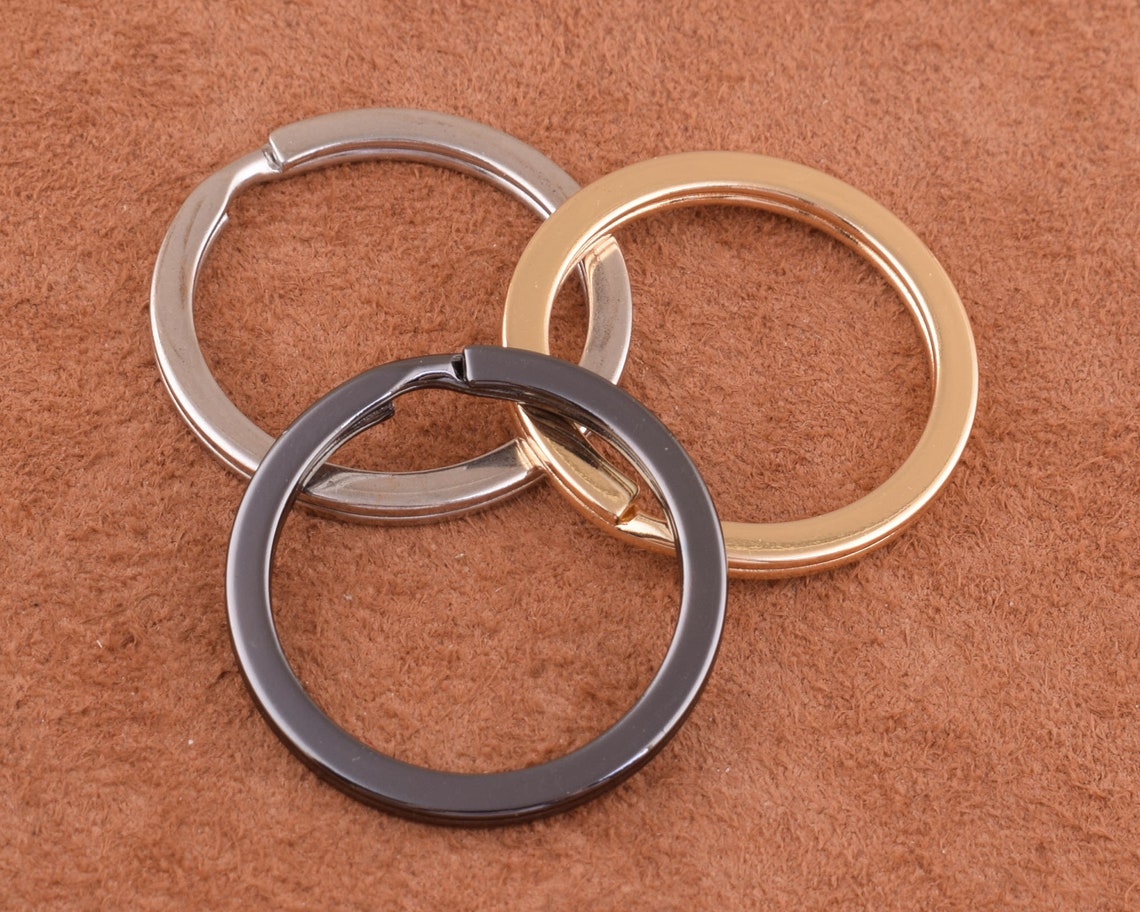 30mm Round Flat Split Ring Key Ring Hook Loop Iron Key Ring | Etsy