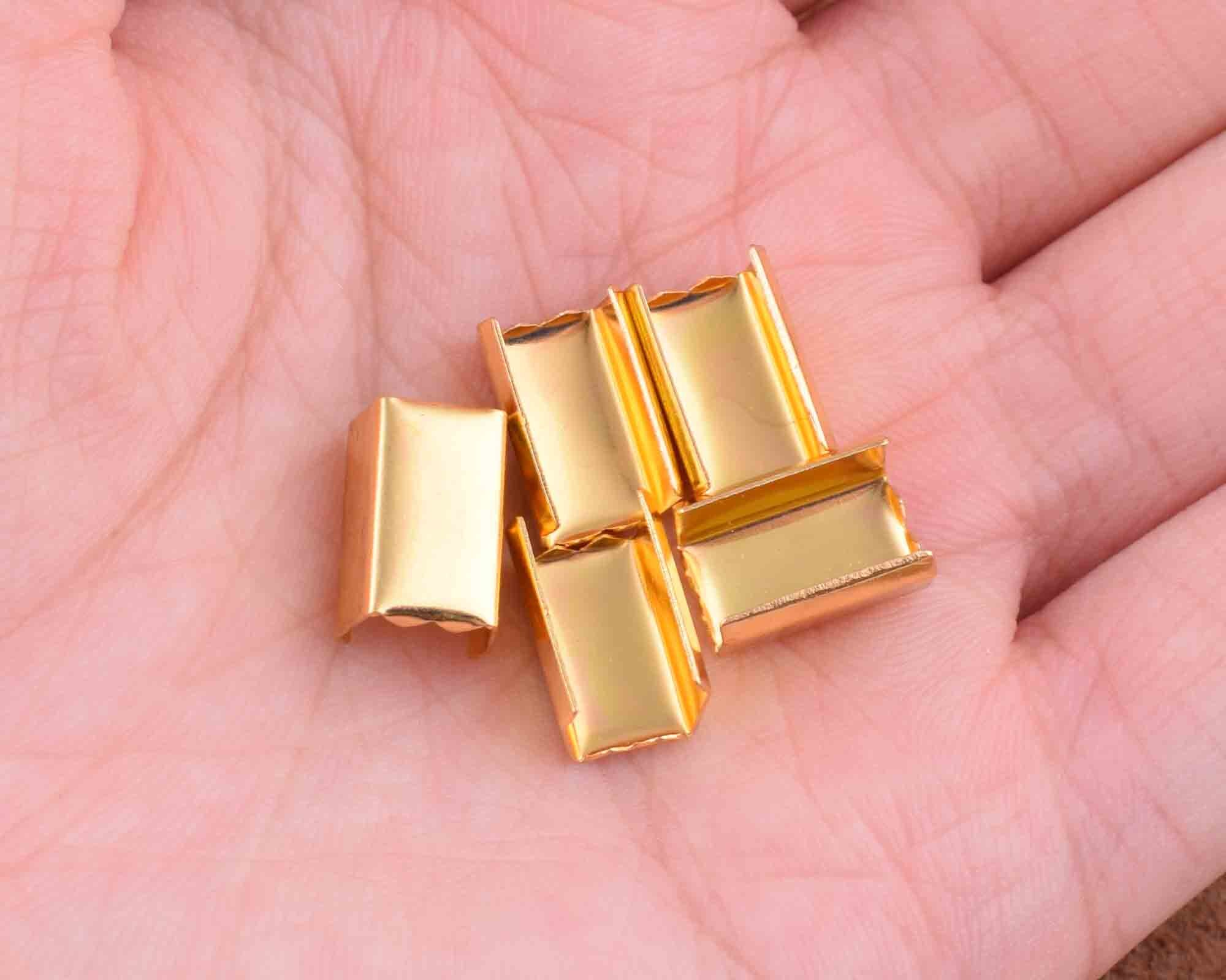 Ribbon Clamps Gold Clamps Crimp Ribbon End117mm Fastener - Etsy