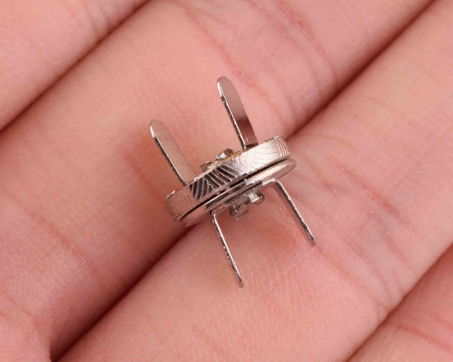 Mini silver Round Double Magnetic Snap buttons Closure | Etsy