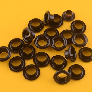 Black Eyelets Grommets 6*5mm Round Grommet Eyelets for Sewing Bead ...