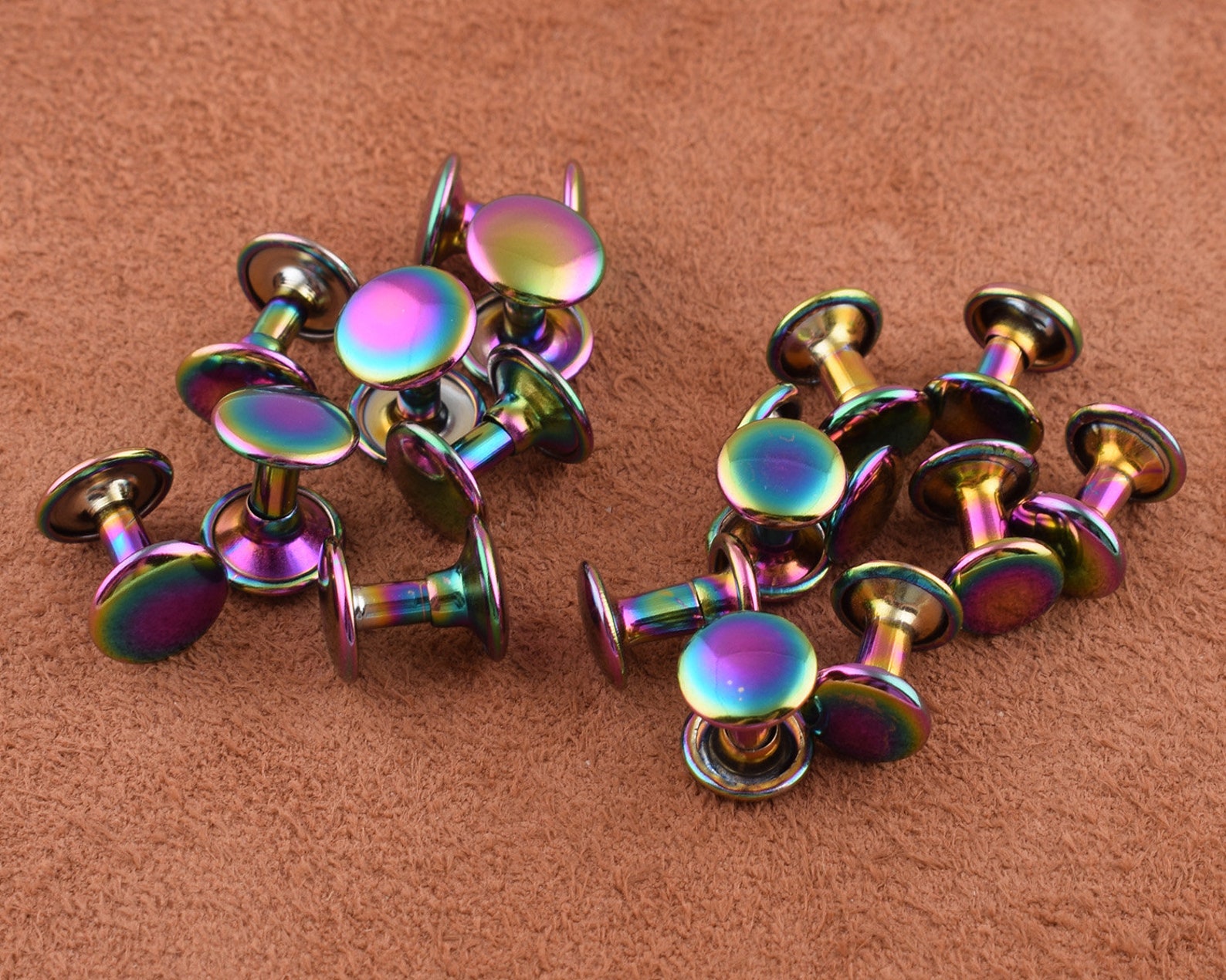 Double Cap Rivets 810/911mmrainbow Metal Rivets Pack of 30 - Etsy