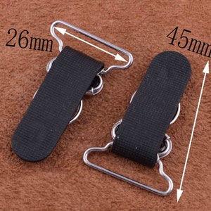 Suspender Clip Suspender Ends Garter Clip With Hook,45*26mm Black ...