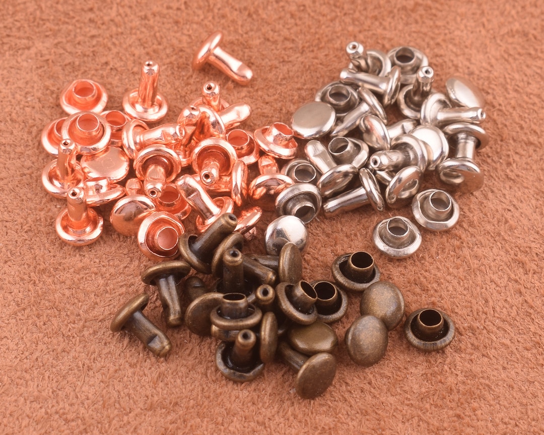 Double Cap Rivets 5*6mm Stud Rapid Rivets Leather Craft Repair Rivets ...