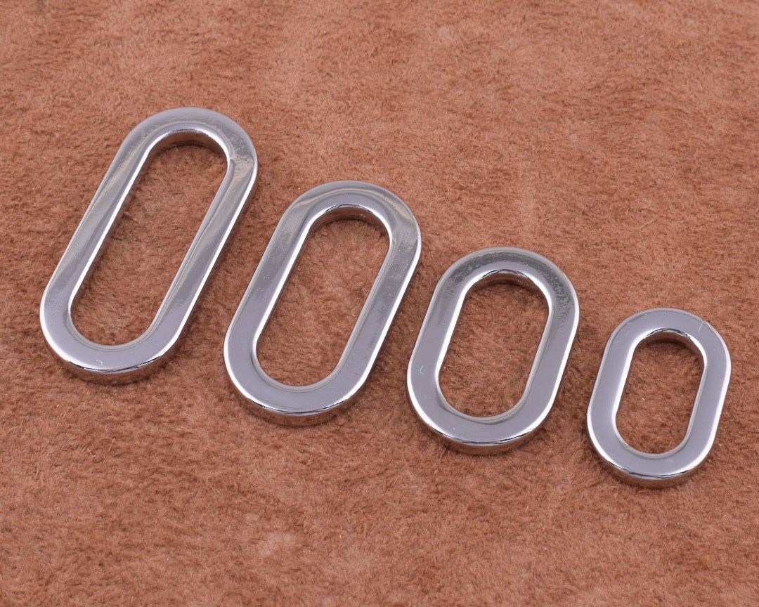 Flat Oval O Rings Purse Rings Silver O Rings Oval Buckle Strap ...