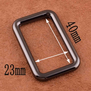 Gunmetal Rectangle Ring,rectangular Wire Loops/40*23mm Rings Strap Ring ...
