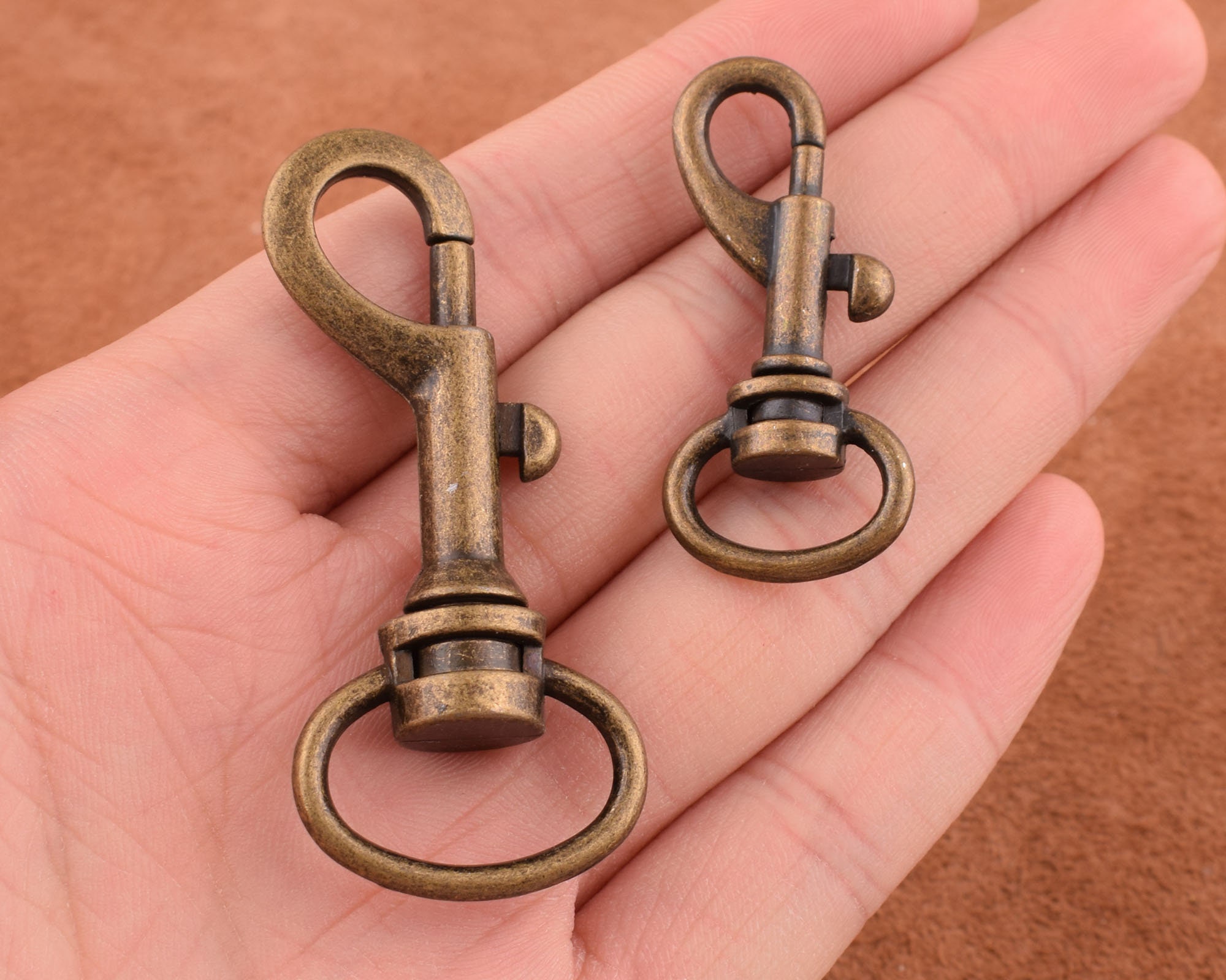 Swivel Lever Snap Hook Bronze Swivel Cliptwo Size Trigger - Etsy