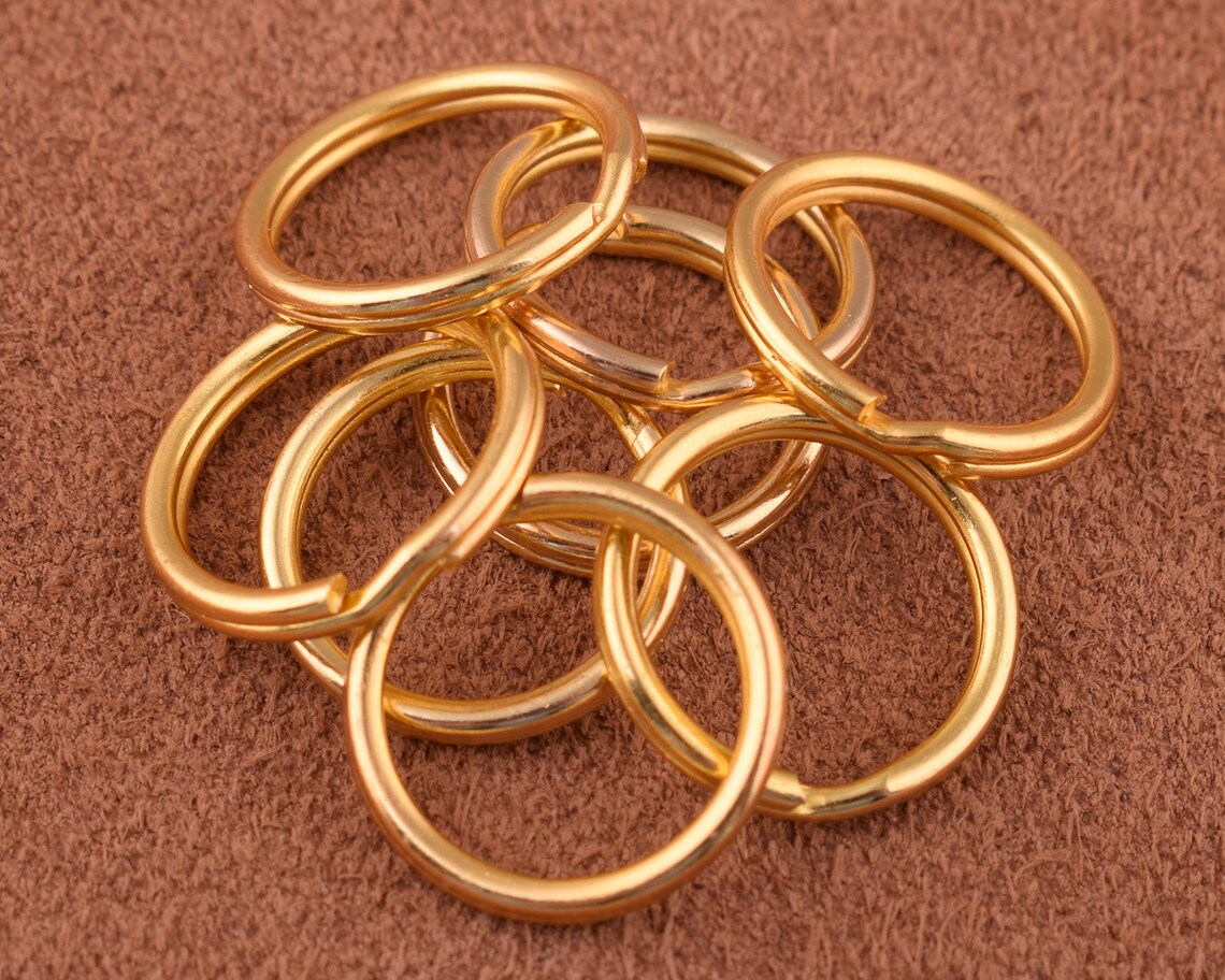 15 Mm Light Gold Key Ringsgreat for Key Ringssolid Brass - Etsy