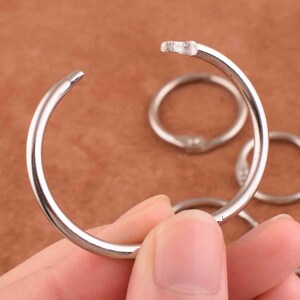 Silver Binding Rings,metal Silver Book Card Binder Hinge Snap O Ring ...