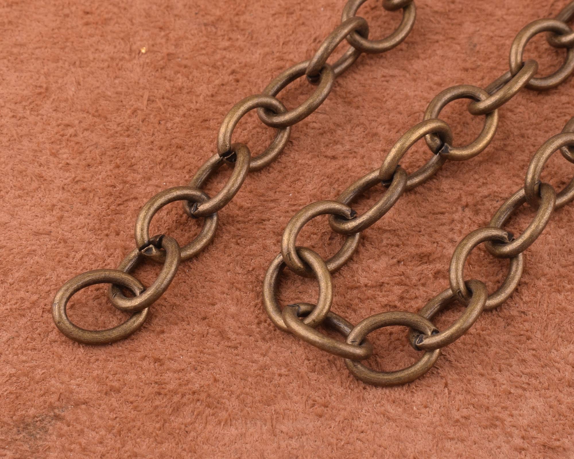 Bronce cadena de metal Curb cadena de metal de eslabones | Etsy