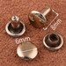 100sets 6*8mm Mini Light Gold Rivets Metal Button Double Cap Rivets ...
