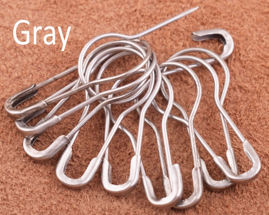 100 Pcs Mini Safety Pin Pear Bulb Shape Brooch Pin Gray Charming Pins ...