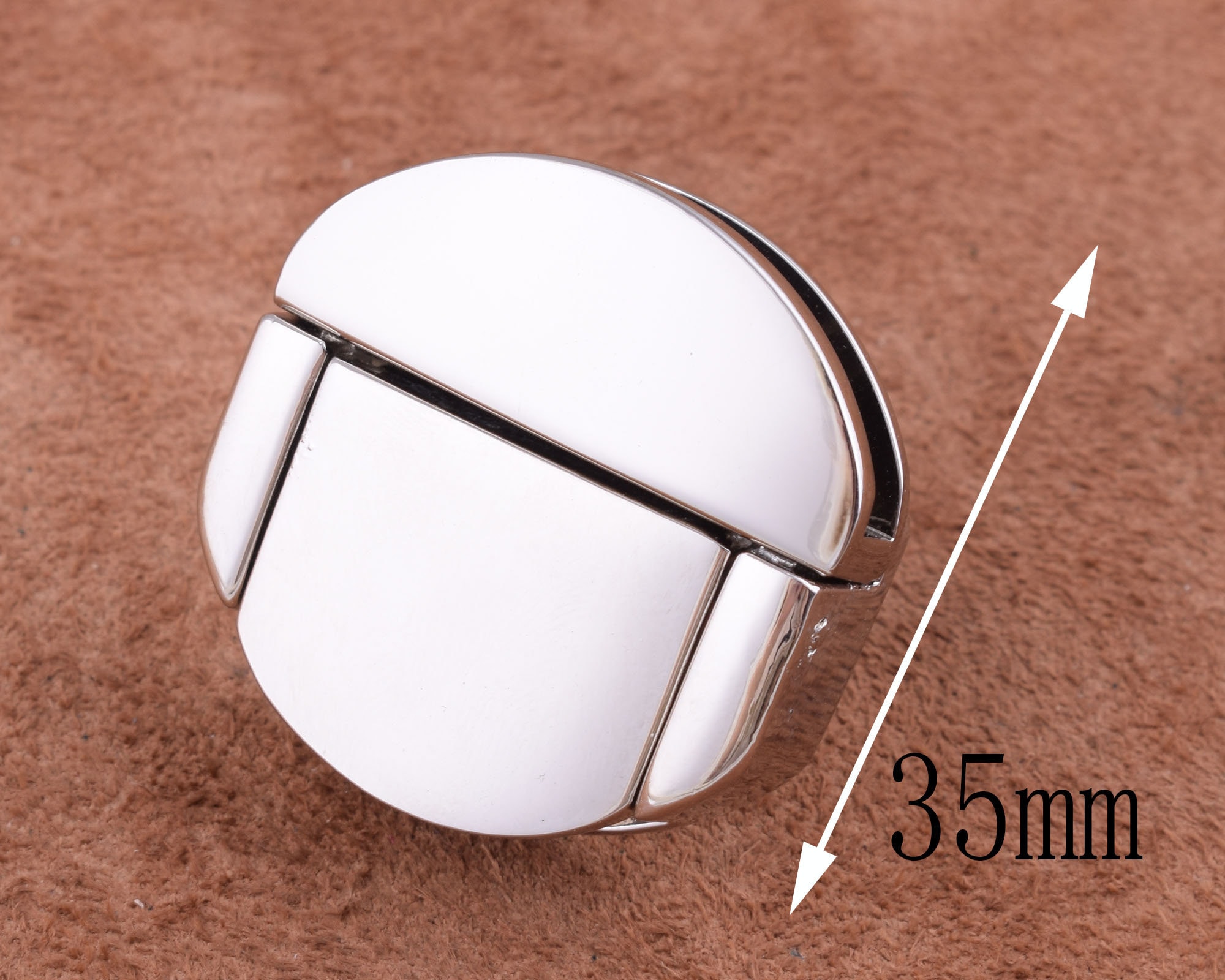 Metal Purse Locks Diy Leather Bag Metal Round Silver Thumb | Etsy