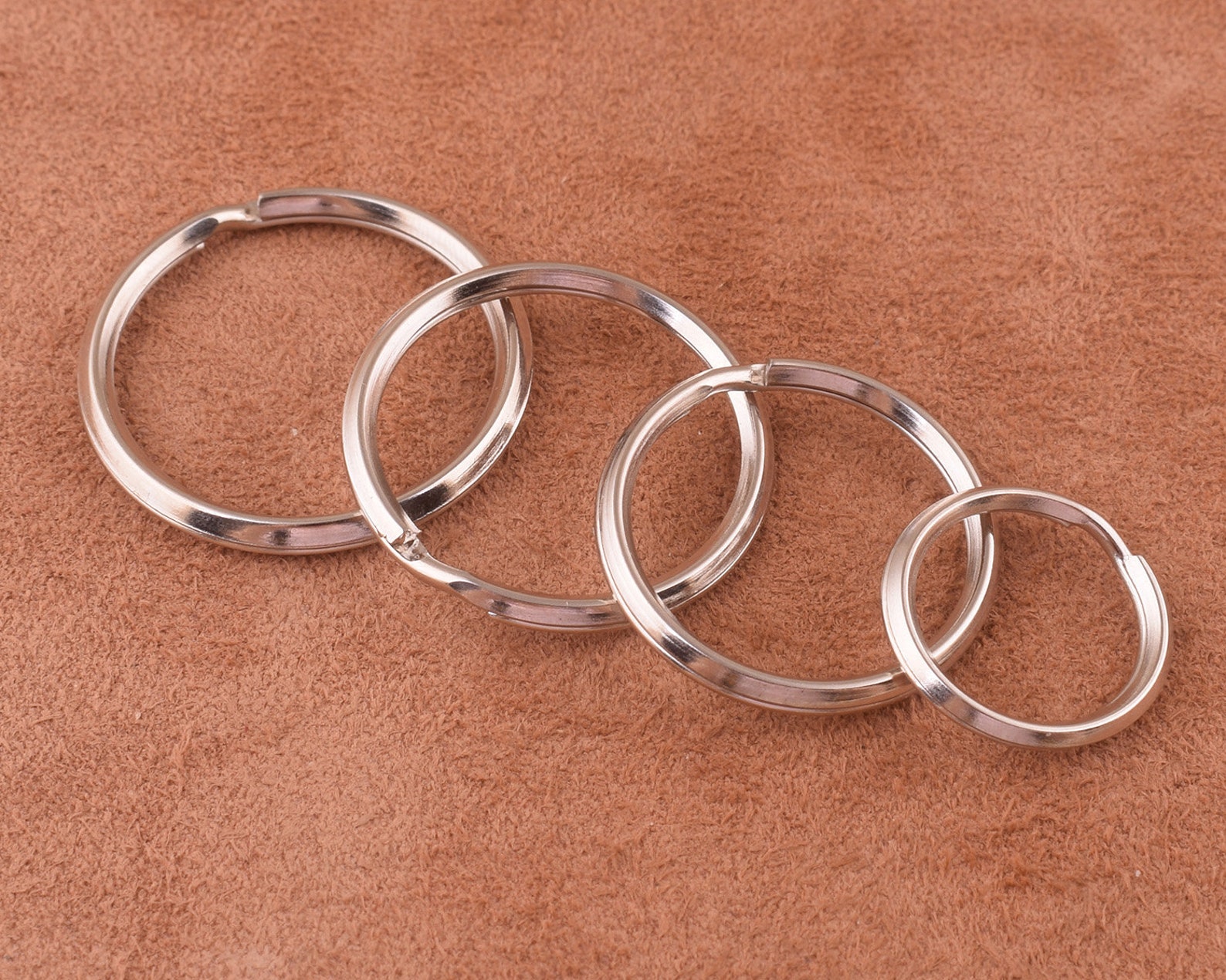 Four Kinds of Size Key Rings27/25/23/16mm Key Fob Ring Metal - Etsy