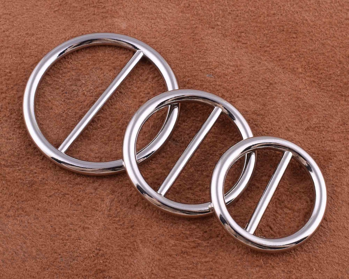 Metal Round Buckle Wedding Button Adjustable Buckle,24-37mm Adjuster ...