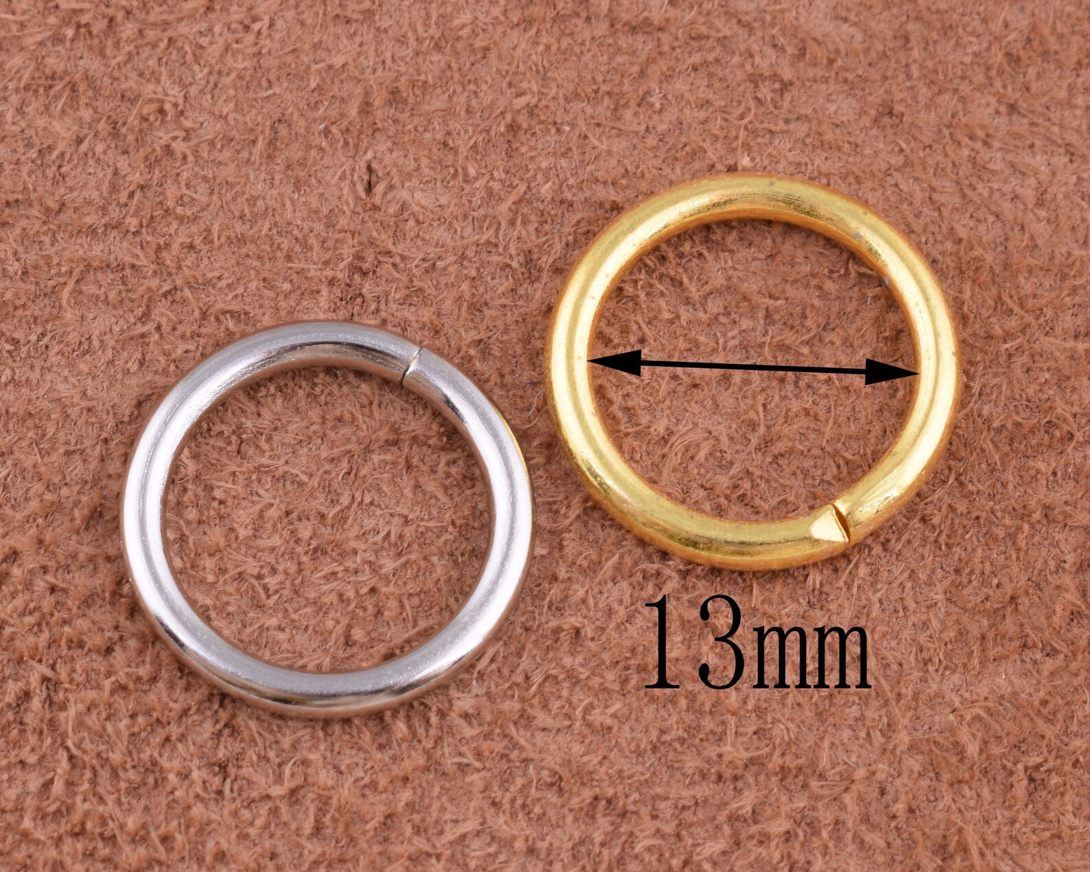 Gold/silver Round Strap Rings Loop Rings,13mm Small O-rings Buckles ...