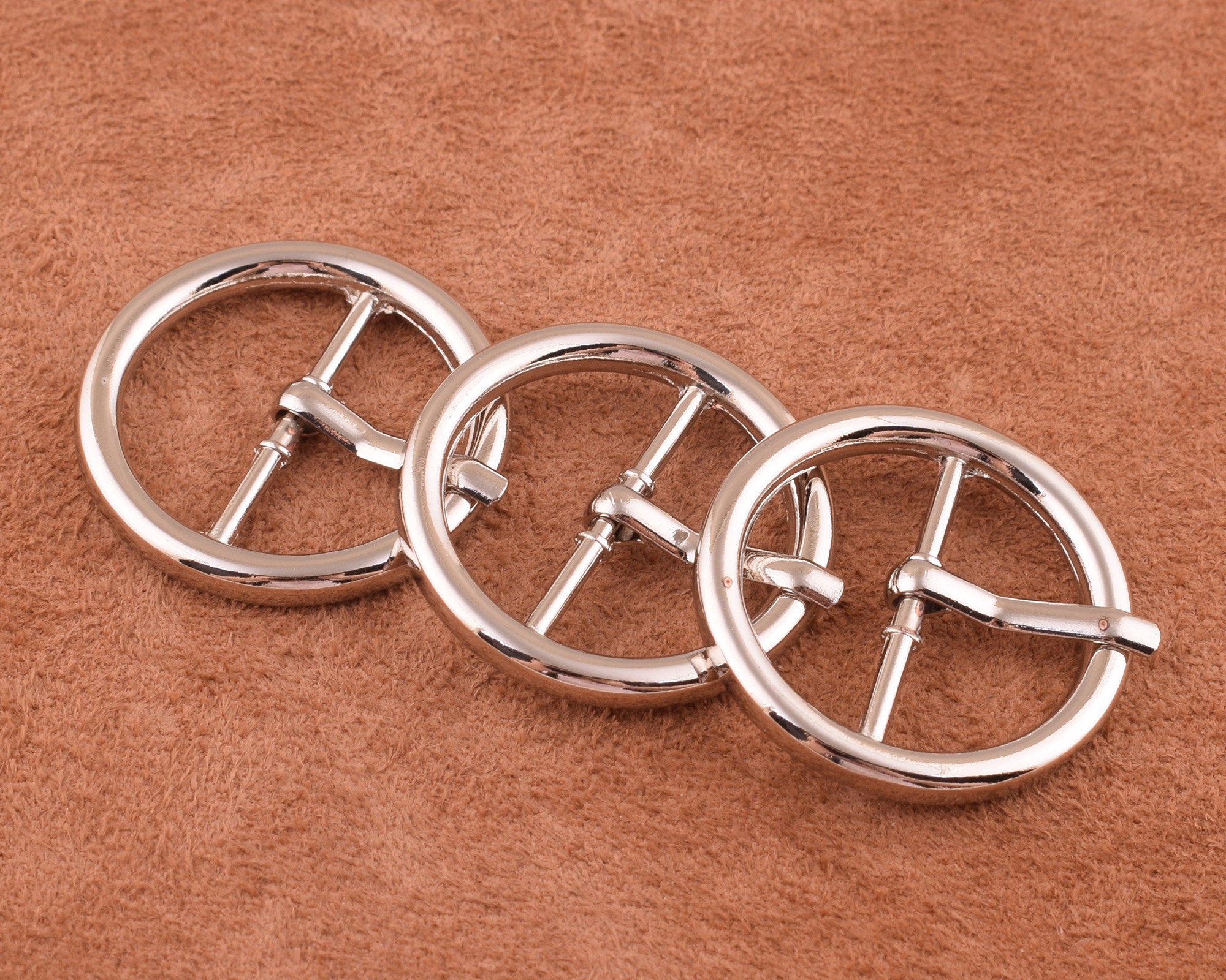 Silver Metal Buckle 1 Metal Buckles-small Bucklestrio - Etsy