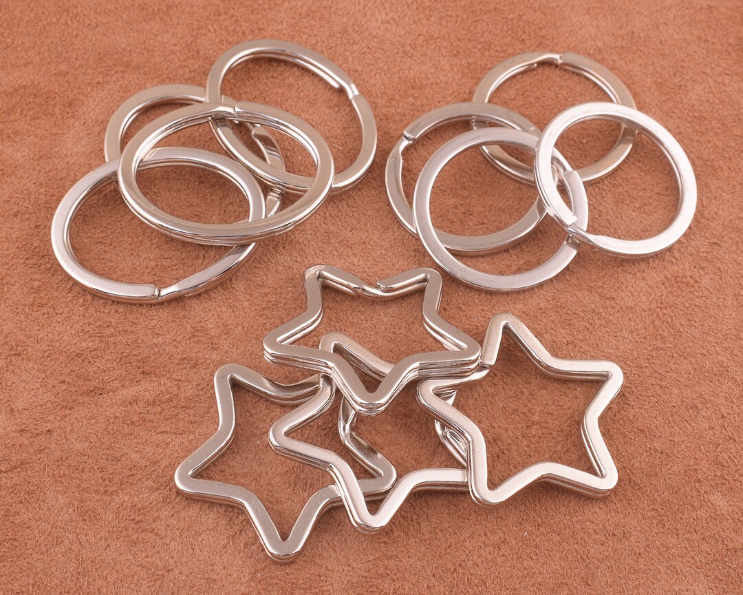 Three Shape Key Rings,pentacle Shape Cute Key Fob Ring 1 Inch 31*23/24 ...