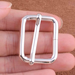 Movable Center Bar Buckle 1 Inch Single Prong Belt Buckle,silver Plated ...