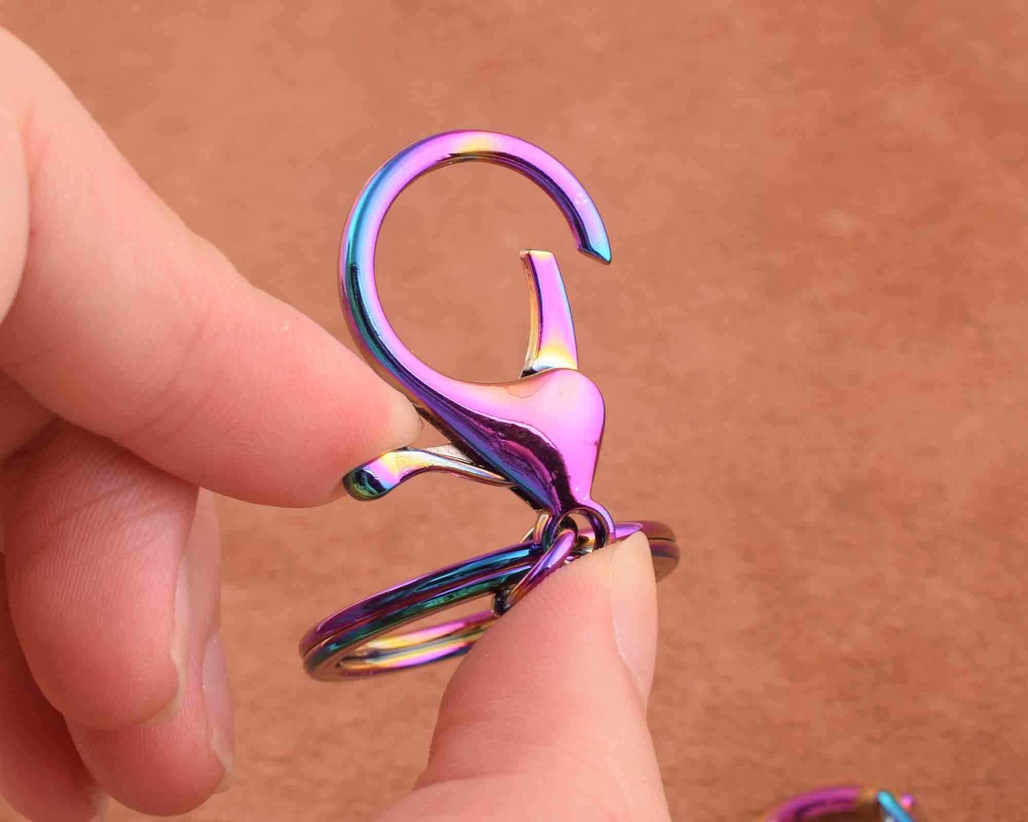 10 pcs Large Keychain Key Ring With Lobster Swivel ClaspsKey | Etsy