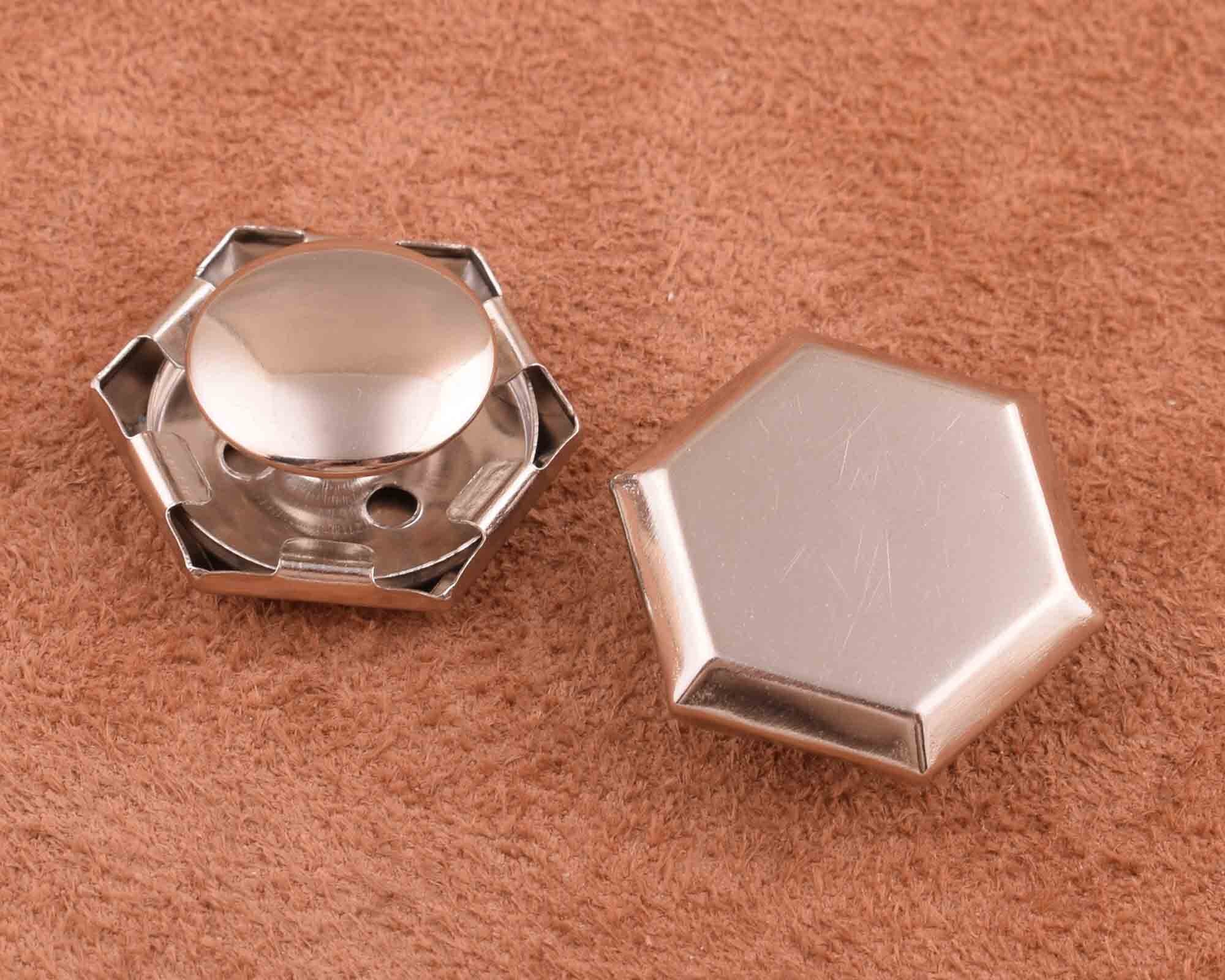 30 sets silver hexagon shaped Rivets Studs Rapid Rivets | Etsy