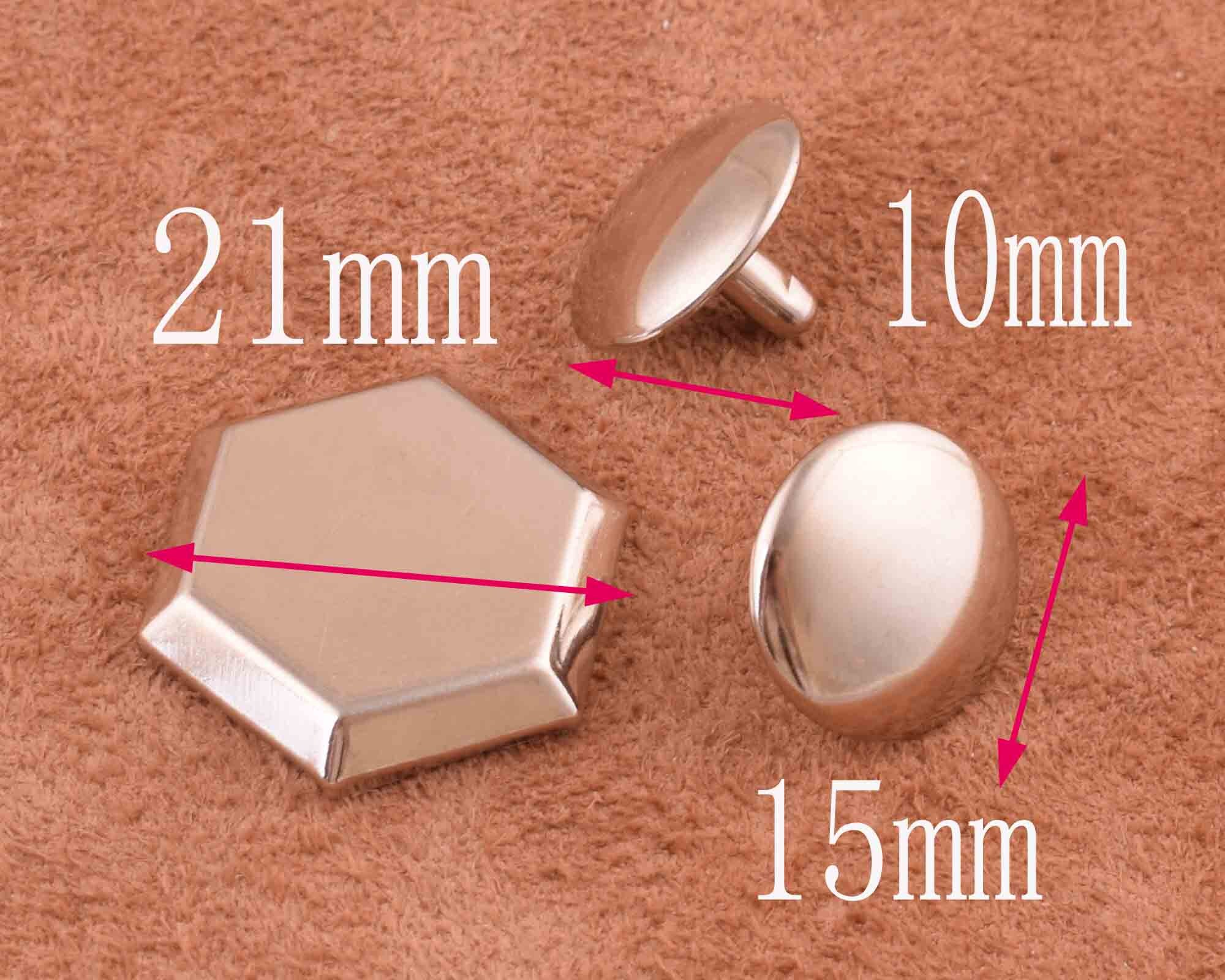 30 sets silver hexagon shaped Rivets Studs Rapid Rivets | Etsy