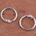 Hinged Clicker Ring Metal Silver Book Card Binder Hinge Snap O Ring ...