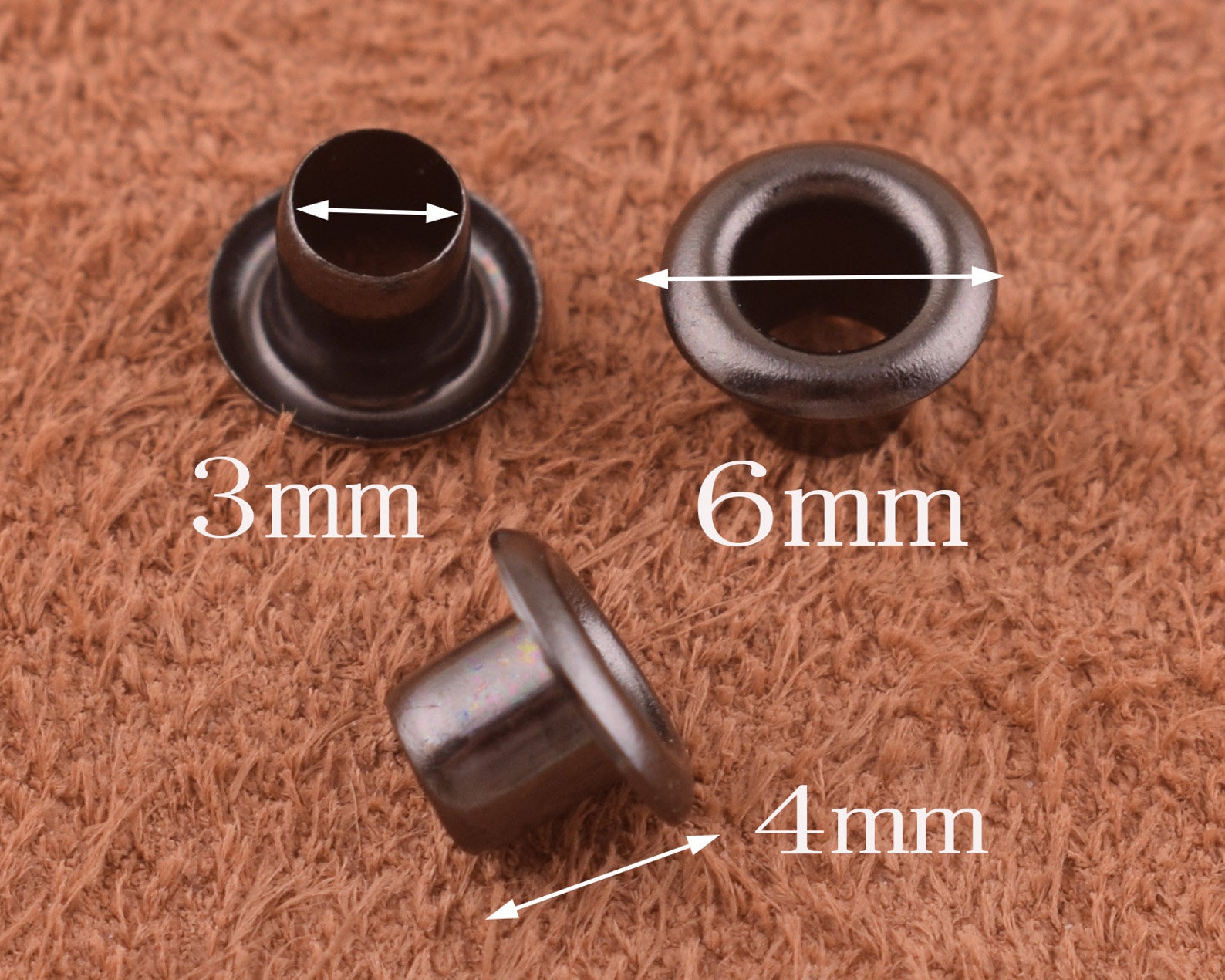 364mm Gun Black Eyelets Mini Round Grommet Eyelets for | Etsy