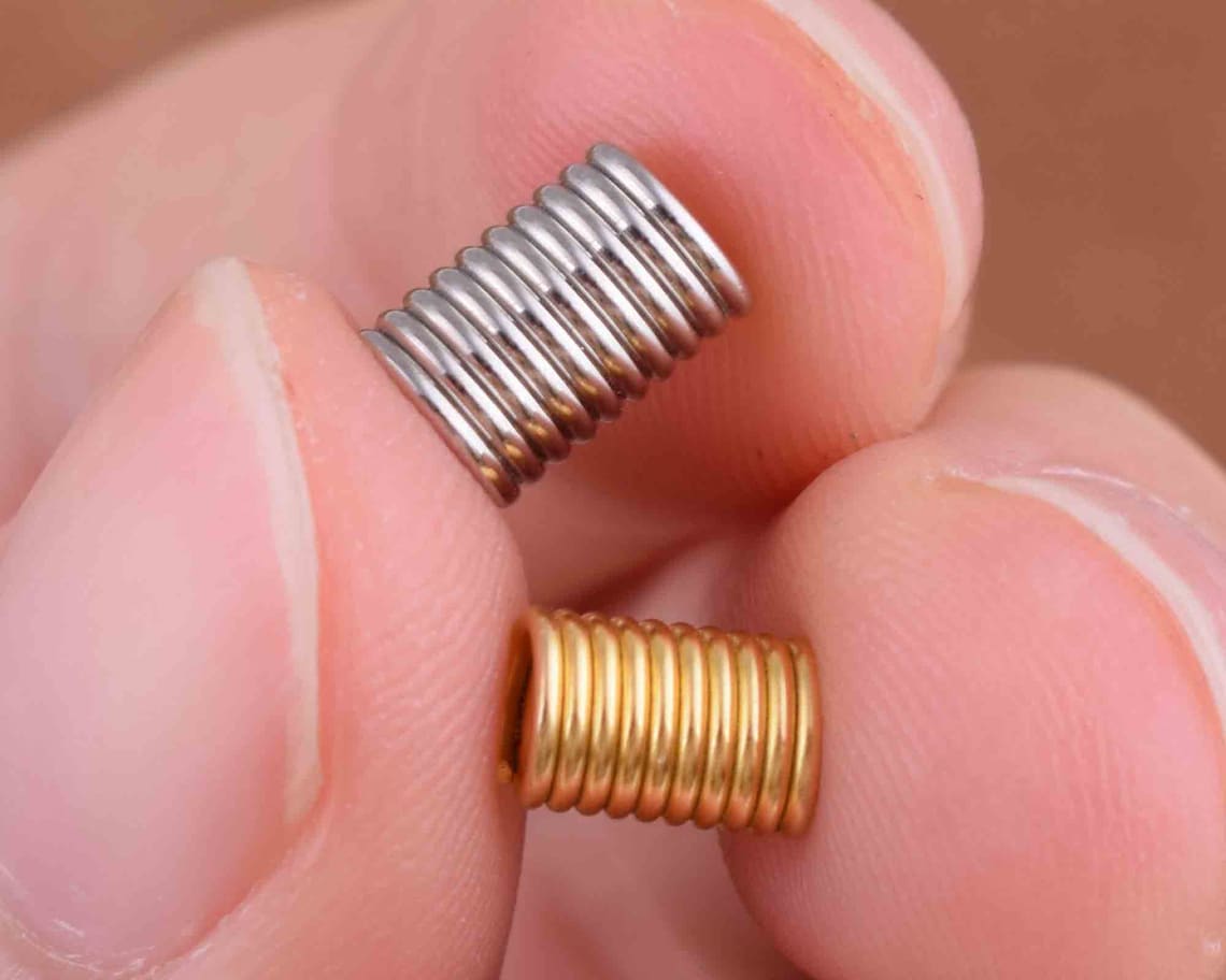 Spring Coil Bead End Tip Cap Connectorsspring Coil Crimp - Etsy