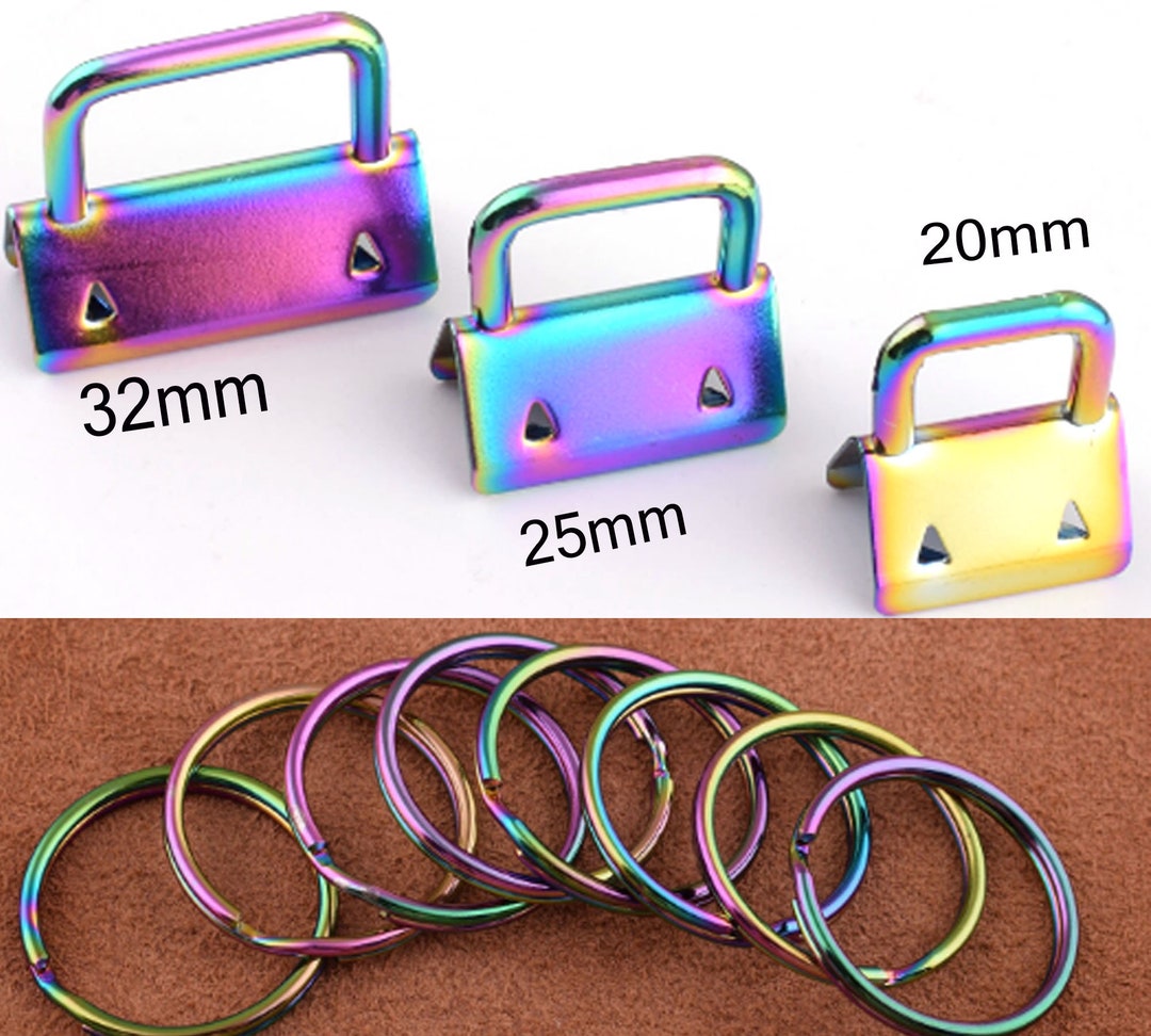 20MM 25MM 32MM Rainbow Key Fob Hardware With Key Rings for Webbing ...