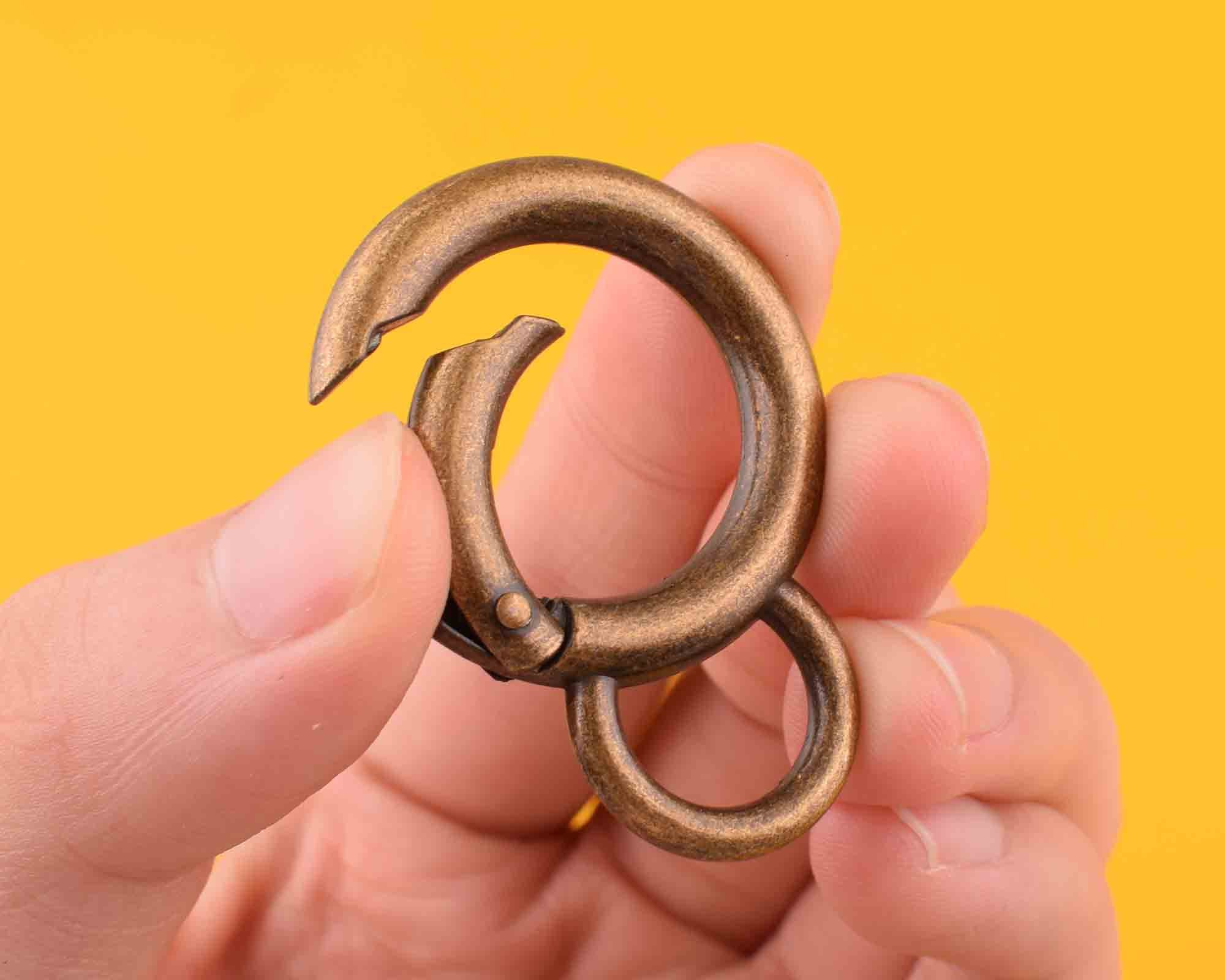 Round Ring Gate spring Snap Hooks Gate RingSpring gate ring | Etsy