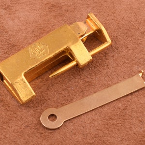 Vintage Lock Vintage Gold Lock and Key Vintage Padlock Antique Lock ...
