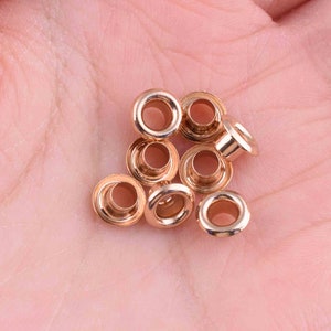 Metal Grommets Rivets,3mm Eyelets Grommets Gold Round Eyelets Hole ...