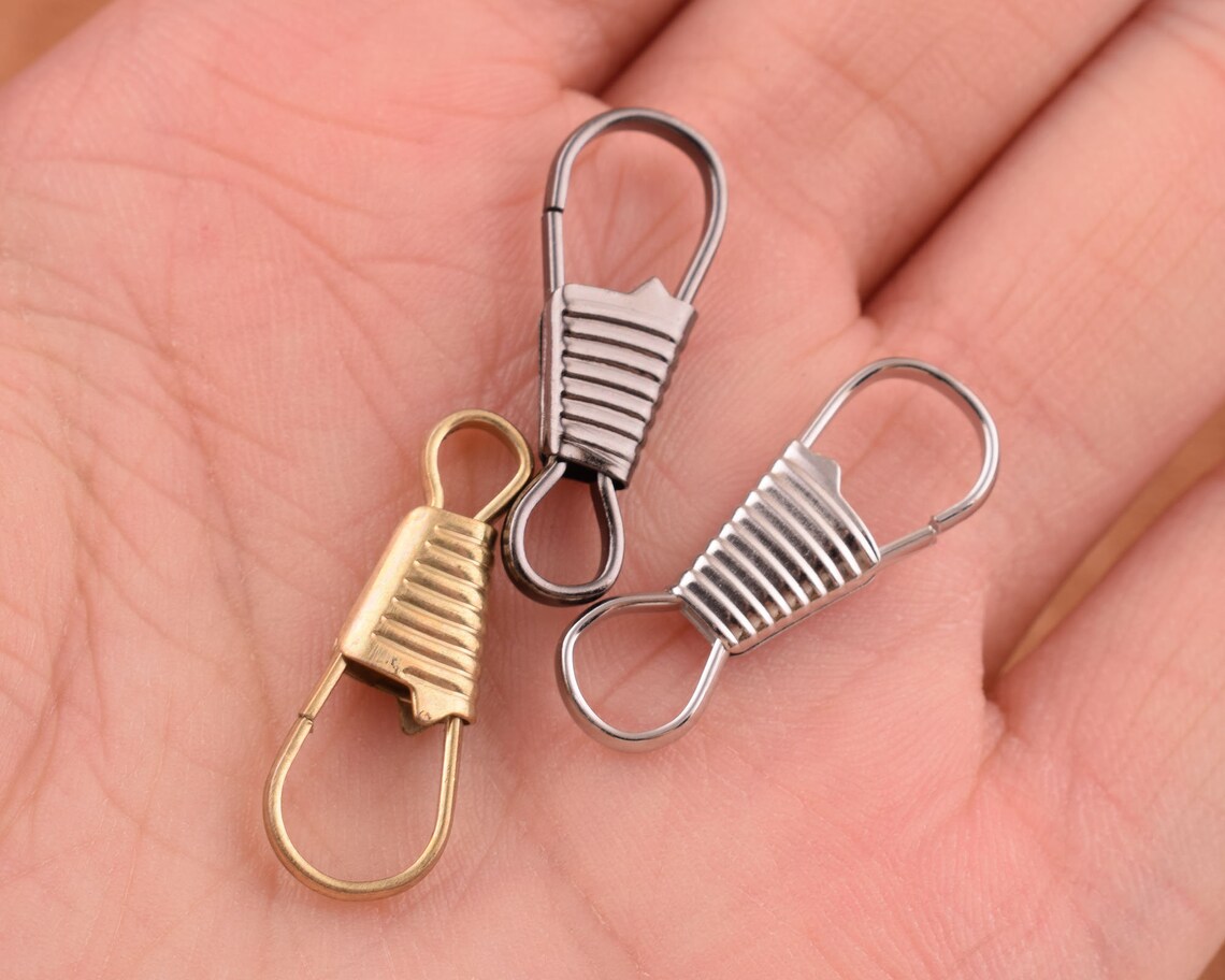Lanyard Hook Clips Hook Carabiner Clasps Lanyard Hook Clasp for ID Card ...
