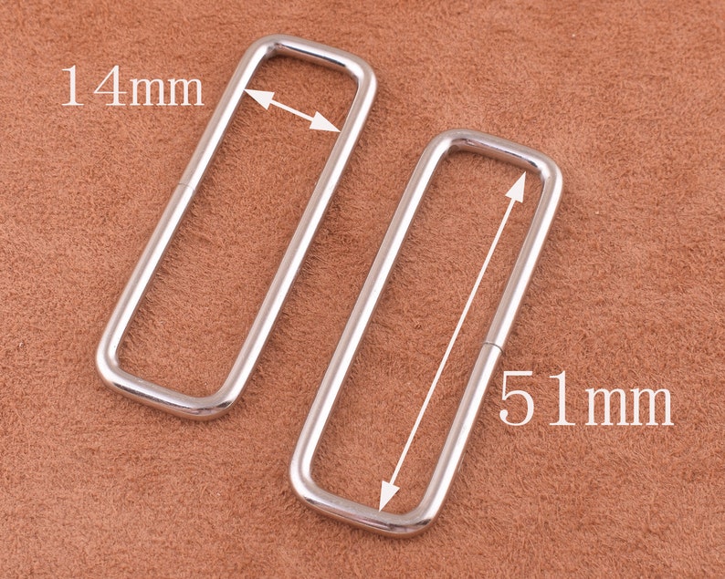 2 Inch Silver Rectangle Rings 1.25 Inch Belt Fastener/strap | Etsy