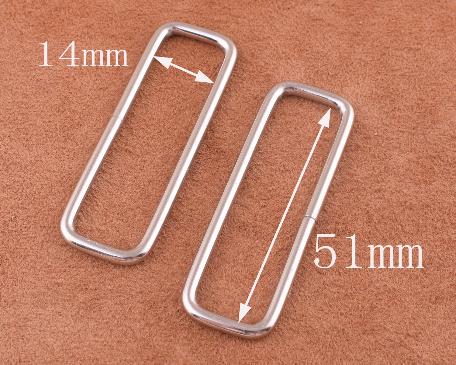 2 inch silver rectangle rings 1.25 inch belt fastener/strap | Etsy