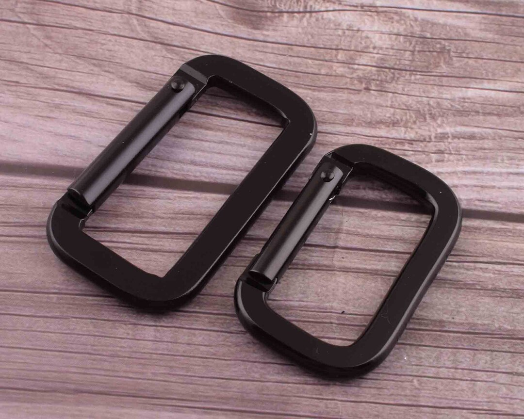 6 Pcs Aluminum Carabiner Black Key Ring Carabiner Key Ring Clip ...