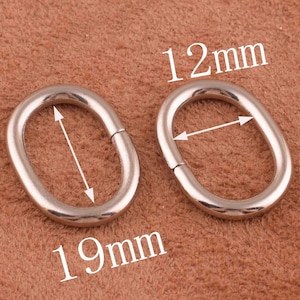 Silver Metal Oval Rings,oval Loop Bag Connector,no Welded Round Edge ...