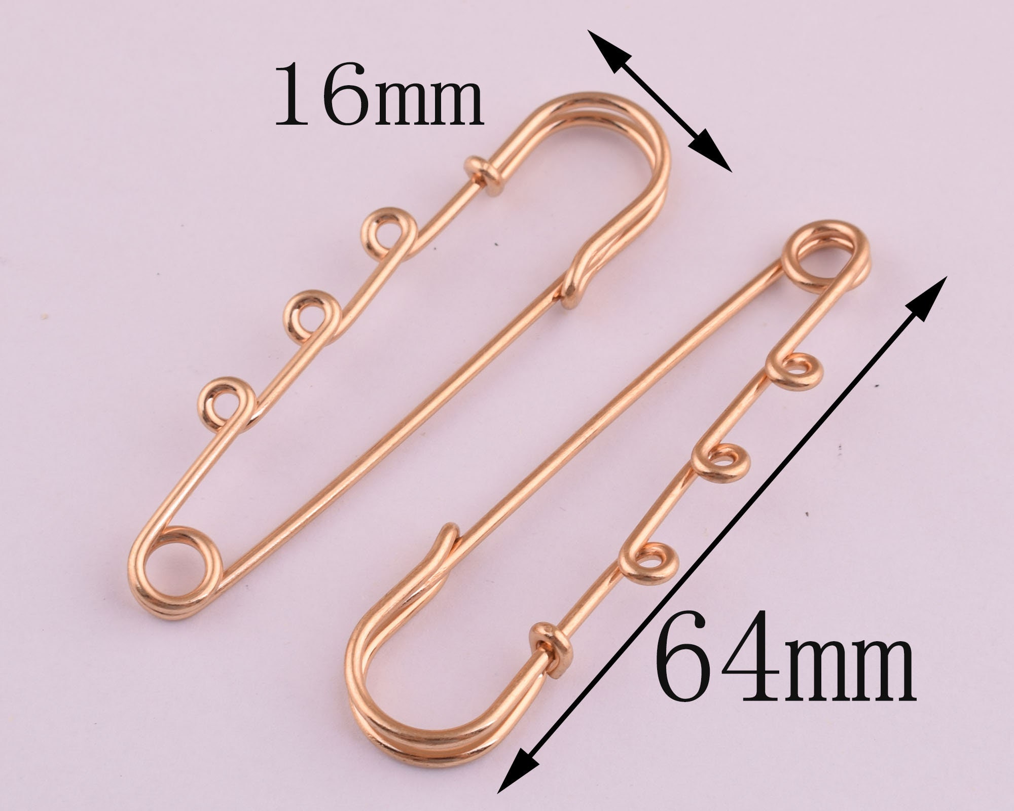10pcs Large Safety Pins With 3 Loops 6416mm Safety Piniron - Etsy UK