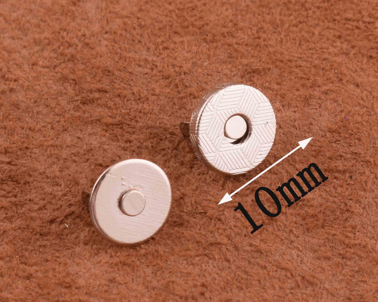 Mini silver Round Double Magnetic Snap buttons Closure | Etsy