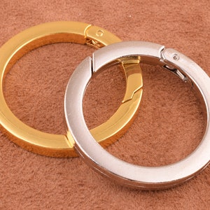 1.25 Inch Gold/silver Flat Spring Hook 4pcs 33mm Push Gate Snap Hook ...