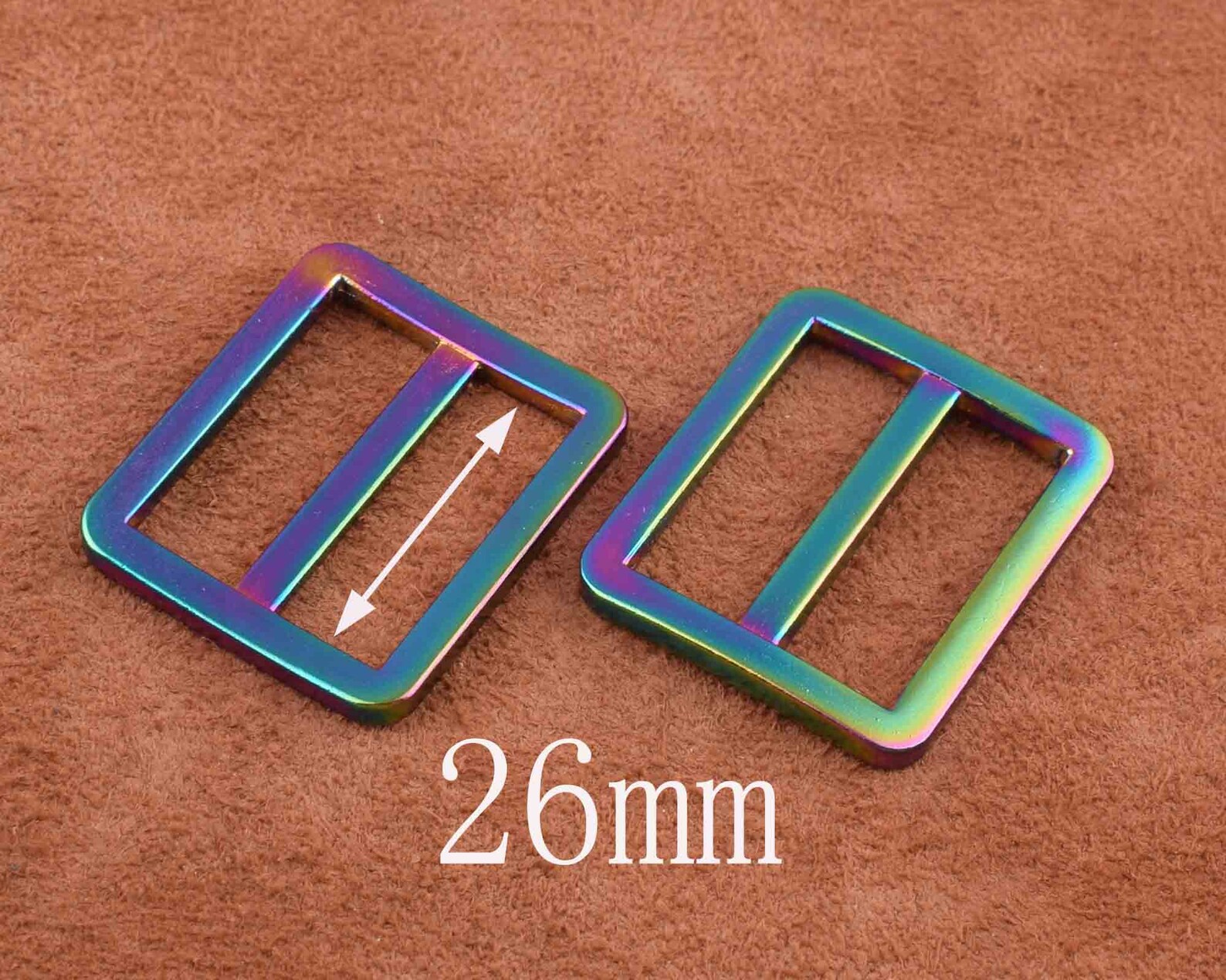 10 Pieces25mm Iridescent Rainbow Welded Square Slider Buckle - Etsy