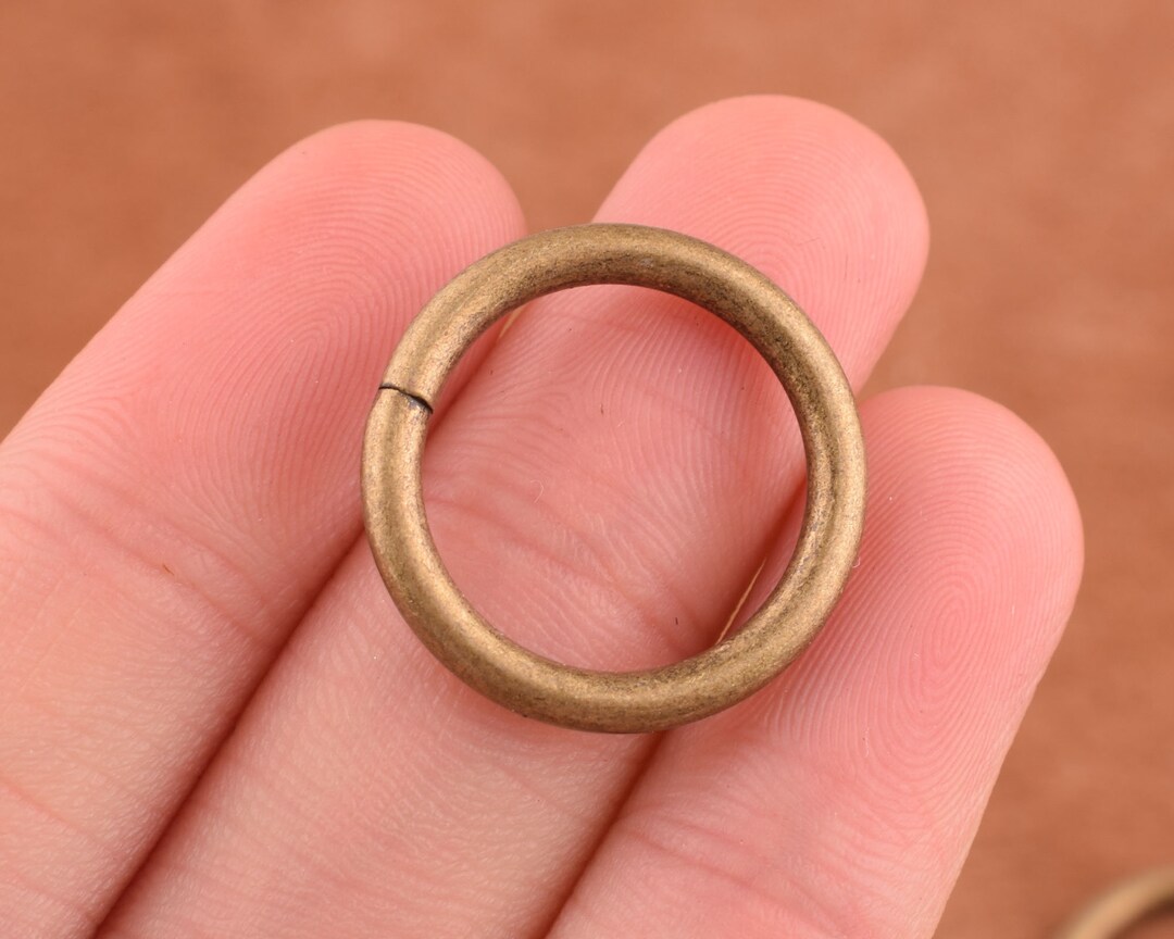 Metal Purse O-ring Non Welded Bronze O Ring Solid Round Ring Craft ...