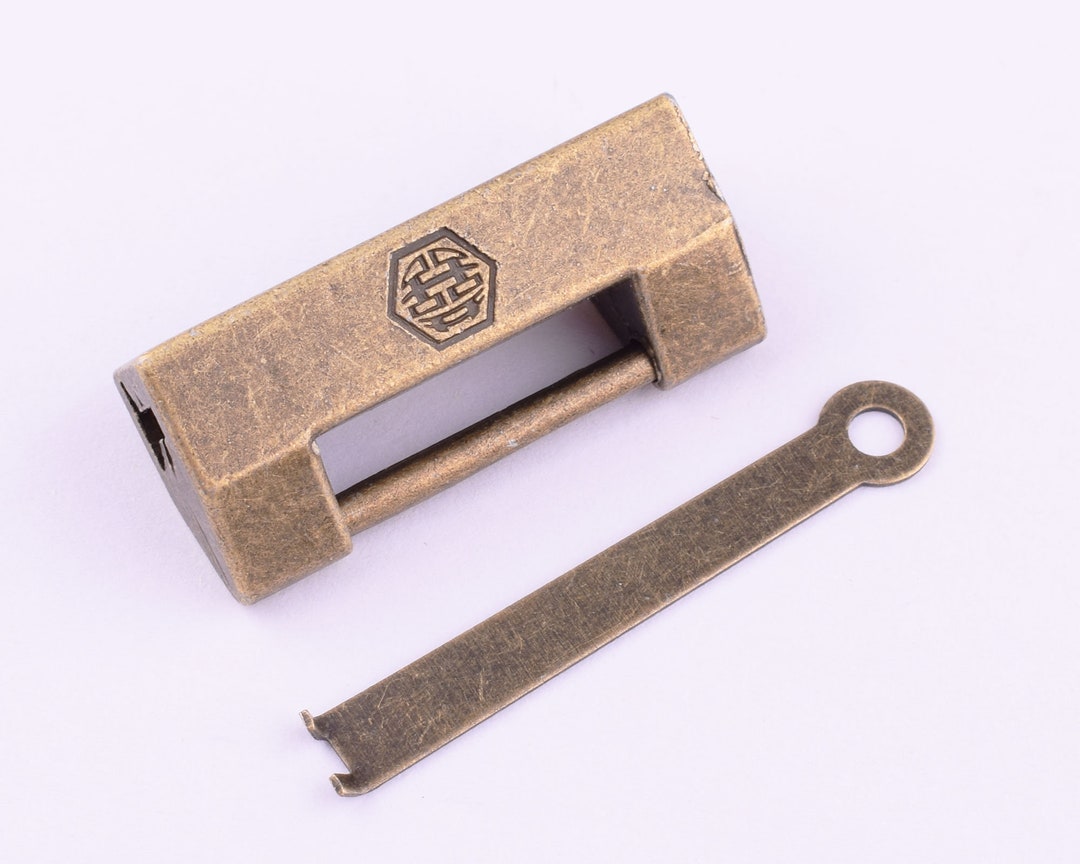 Old Style Vintage Useful Chinese Padlock Lock and Key,43*19mm Hanger ...