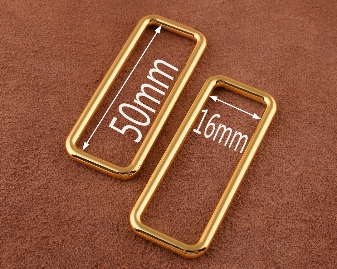 Gold Rectangle Rings 50*16mm Zinc Alloy Square Rings, Belt Handbag Bag ...