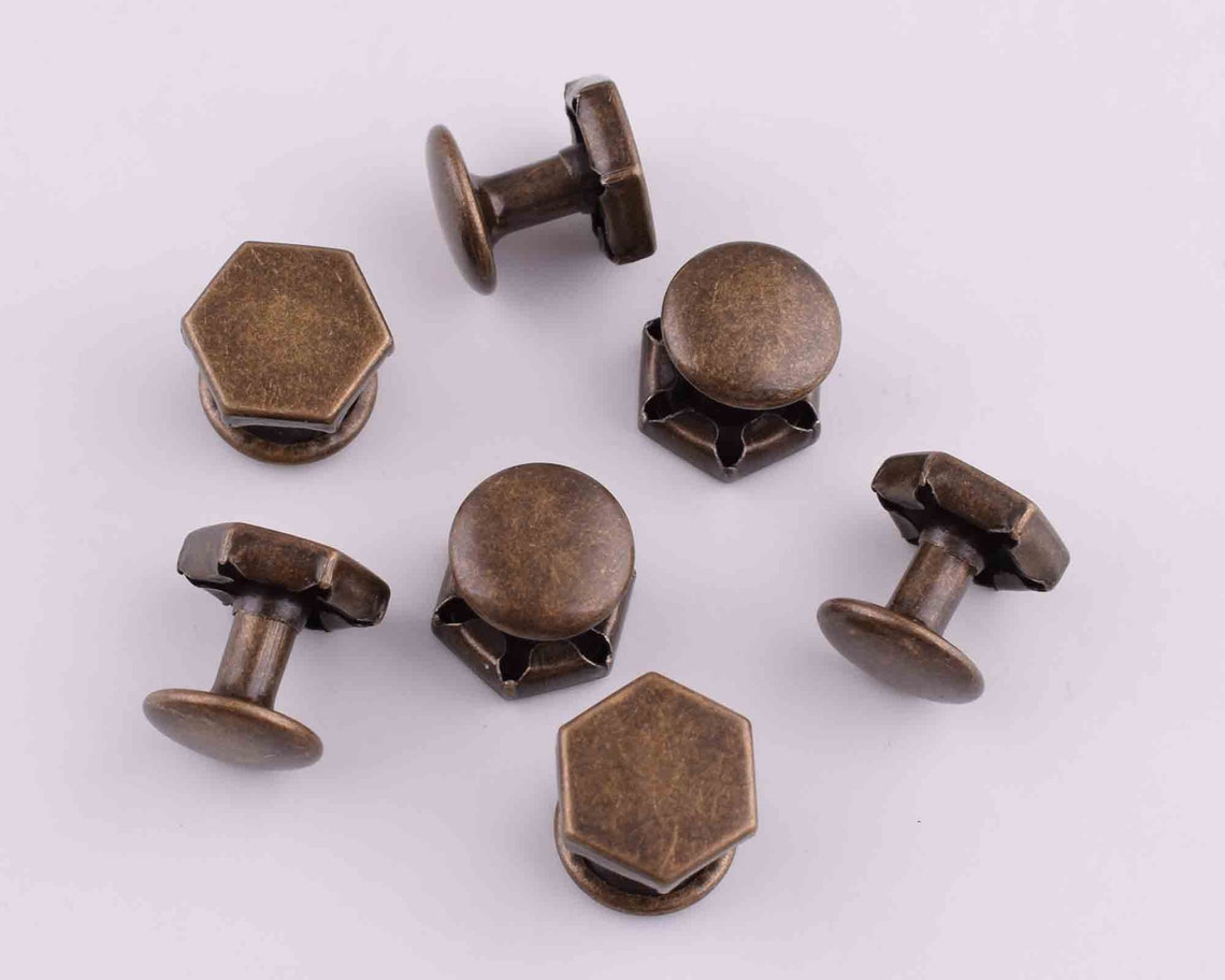 Hexagon Shape Metal Rivets,double Cap Rivets 10mm Rivets and Studs,iron ...